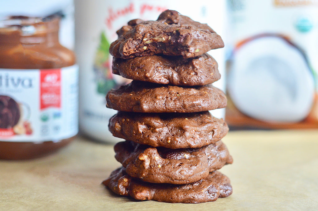 chewy chocolate hazelnut protein cookies – nutivacanada